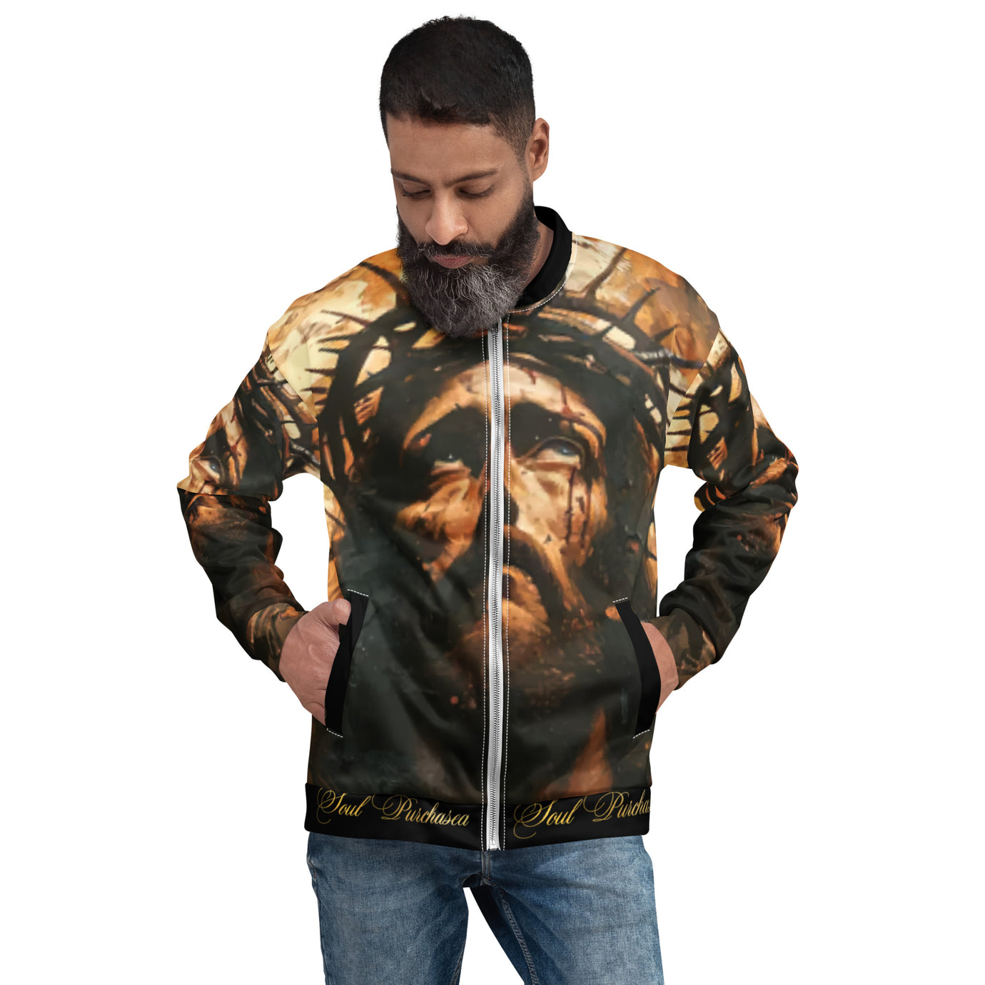 Soul Purchased Unisex Bomber Jacket Sturdy neck tape – Soul Purchased ...