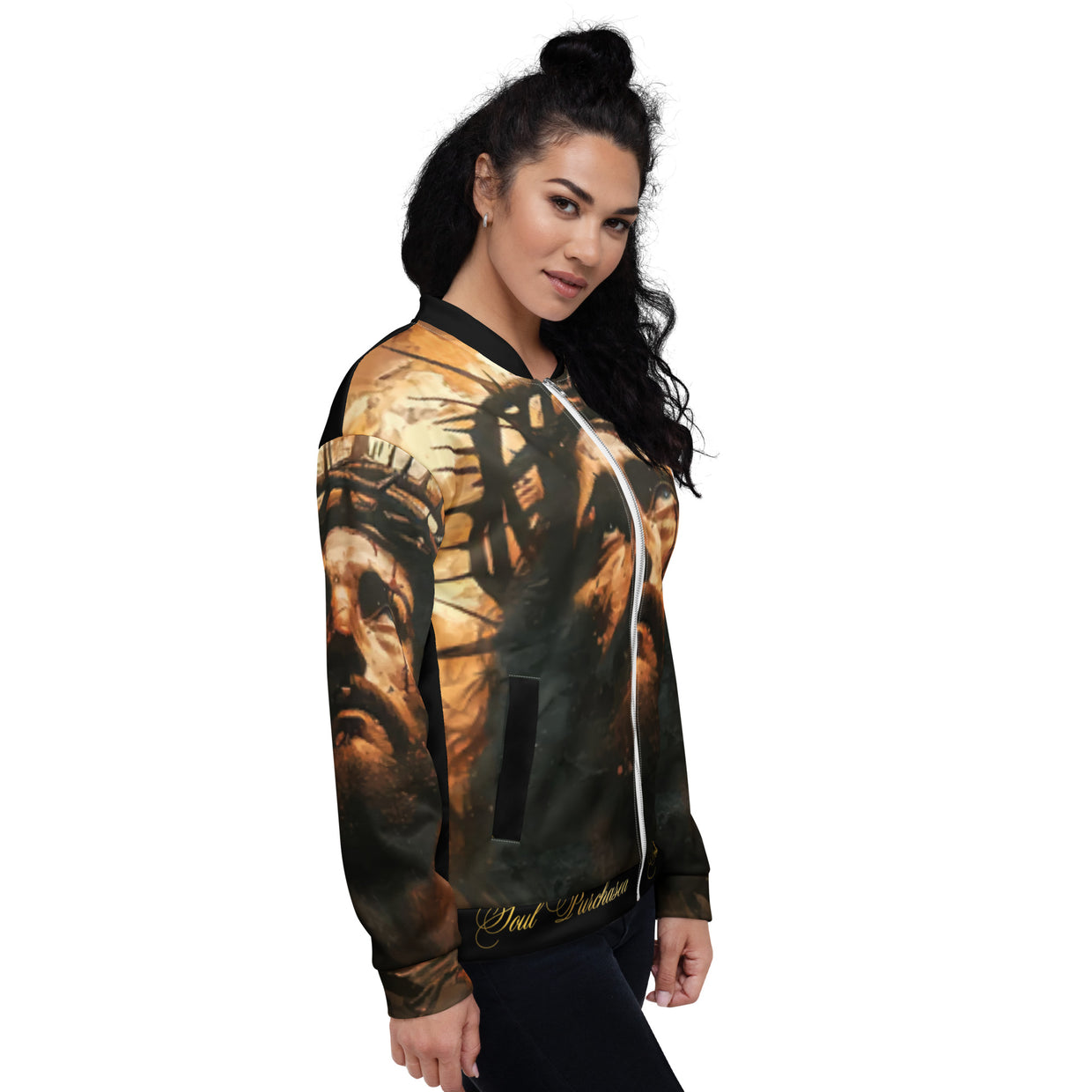 Soul Purchased Unisex Bomber Jacket Sturdy neck tape – Soul Purchased ...